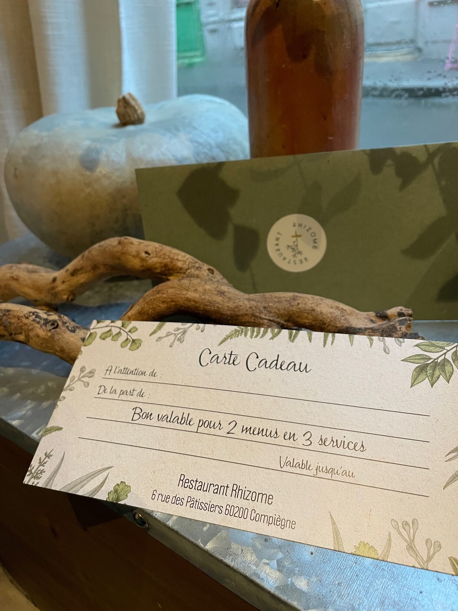 Bon cadeau - Restaurant Rhizome à Compiègne